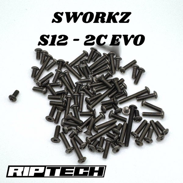 Titanium Upper Screw Kit - 1/10 2WD Buggy - SWORKZ S12-2C EVO – Riptech RC